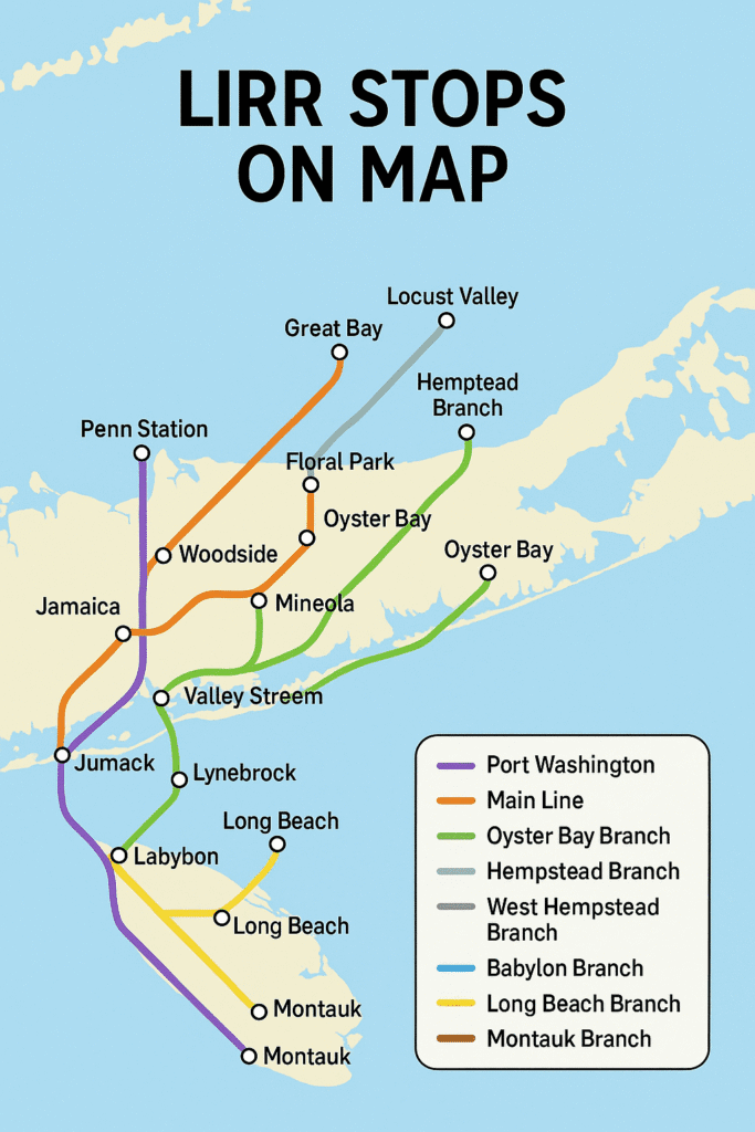 LIRR Stops – Complete Station List Across Lines