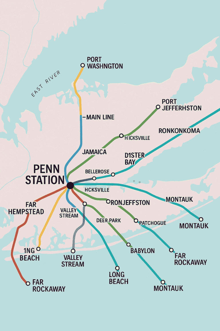 LIRR Map: Routes, Stops & Service Information